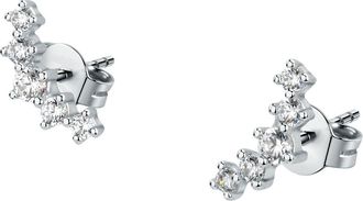 Cleor Boucles doreilles en argent 925/1000 et zircon