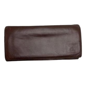 Burberry Portefeuille en cuir Pre-owned - Femme - Pre-owned - Brun - Taille: ONE Size