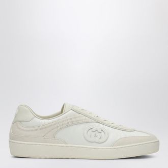 Gucci White G75 sneaker in suede