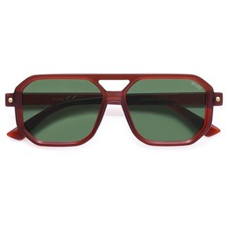 Sojos SJ2609 Lunettes de soleil carr&eacute;es polaris&eacute;es r&eacute;tro pour homme et femme Style vintage ann&eacute;es 70 Protection UV400, rouge, m