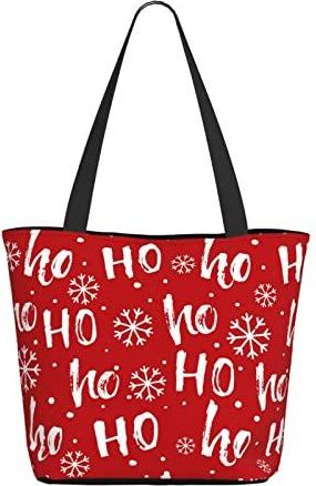 AOOEDM Happy Christmas And Snowflake Ladies Shopping Bag 13x11x7in.Le cadeau parfait pour la Saint-Valentin.Cest de la Saint-Valentin pour maman, fille, &eacute;pou