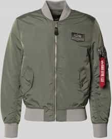Alpha Industries Regular Fit Bomberjacke mit Logo-Patch