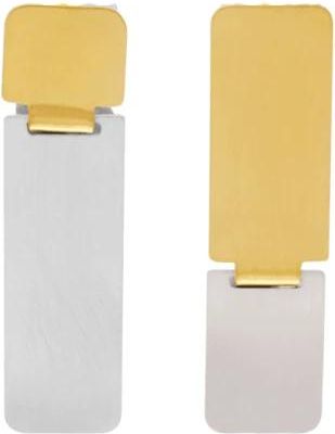 Dansk Copenhagen Boucles doreilles rectangulaires Theia In:store 2 tons - Femme - Accessoires - Jaune - Taille: ONE Size