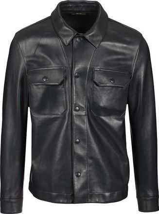 Tom Ford Blouson En Cuir - Bleu