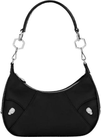Philipp Plein Femme, Sacs, Noir, Taille: ONE Size Nylon Crocco Shoulder Bag
