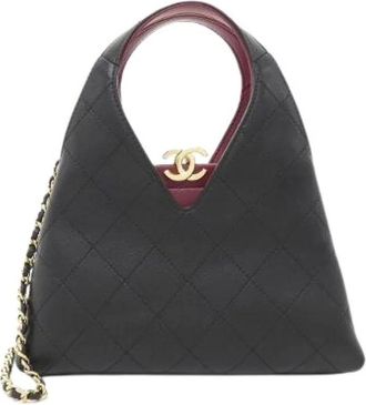 Chanel Sac bandouli&egrave;re en cuir de veau Pre-owned - Femme - Pre-owned - Noir - Taille: ONE Size