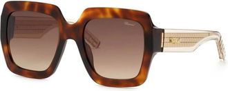 Chopard Femme, Accessoires, Brun, Taille: 55 MM Sch363M 0909 Lunettes de soleil