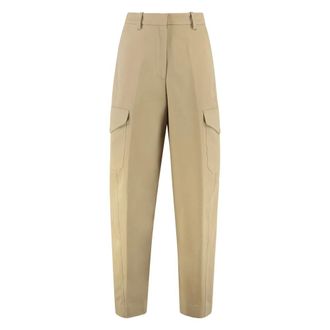 Givenchy Baumwollwollhose mit Ges&auml;&szlig;tasche - - Trousers - Damen - Beige - S