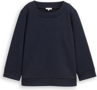 Tom Tailor Sweatshirt Strick & Sweatshirts Boxy Fit Sweatshirt mit 7/8-Arm