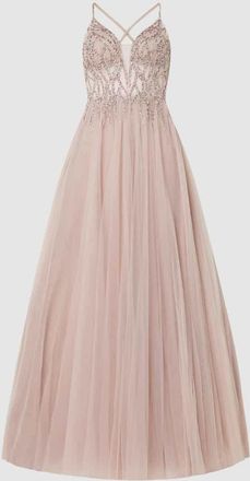Luxuar Abendkleid aus T&uuml;ll mit Strasssteinen