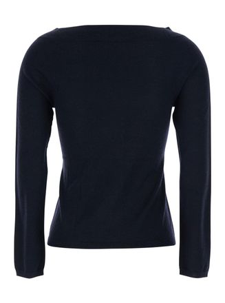 Max Mara Womens Sweater Faretra Blue Cashmere Tops Top