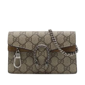 Gucci Pre-owned Suede Mini Umh&auml;ngetasche - - Pre-owned - Damen - Beige - ONE SIZE