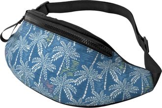 Generic H&uuml;fttaschen Mit Rei&szlig;verschluss Handytasche Tasche Tropische Palmen Mode Waist Fanny Pack F&uuml;r Fahrrad Wandern Sport 14X35Cm