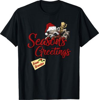 MARVEL Groot Rocket Greetings From Grandpa Weihnachten T-Shirt
