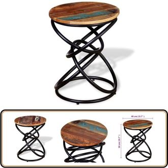 vidaXL Beistelltisch Altholz Massiv - Holztisch - Beistelltisch - Nachttisch - Vintage Stil - Antikm&ouml;bel