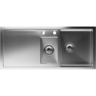 Klarstein Klarstein Edelstahl-Waschbecken 100x45 cm f&uuml;r die K&uuml;che, inkl. &Uuml;berlauf & Sieb - perfekte Gr&ouml;&szlig;e & Material f&uuml;r deine K&uuml;chenbed&uuml;rfnisse - ideal f&uuml;r