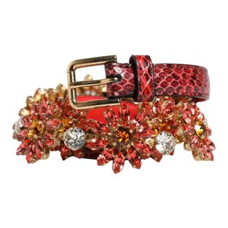 Dolce & Gabbana Femme, Accessoires, Rouge, Taille: M Jewel Belt