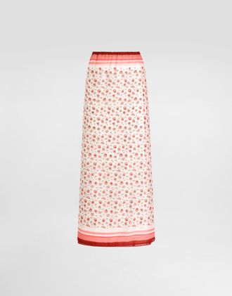 Dolce & Gabbana Small Rose-print Cotton Batiste Sarong - Frau Bademode Mehrfarbig Onesize