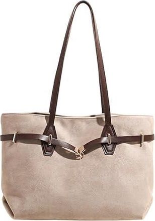 Generic Sac &agrave; bandouli&egrave;re en cuir synth&eacute;tique givr&eacute;, grande capacit&eacute;, polyvalent, sac &agrave; main en su&eacute;dine, sac fourre-tout simple, sac &agrave; main pour le travail, l
