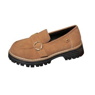 Generic Mocassins &agrave; enfiler confortables et d&eacute;contract&eacute;s pour femme - Style r&eacute;tro classique - Semelle &eacute;paisse antid&eacute;rapante - Chaussures de marche, travail, b
