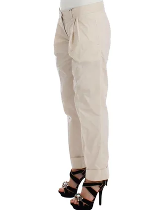 Ermanno Scervino Womens Beige Chinos Casual Dress Pants Khakis Nylon