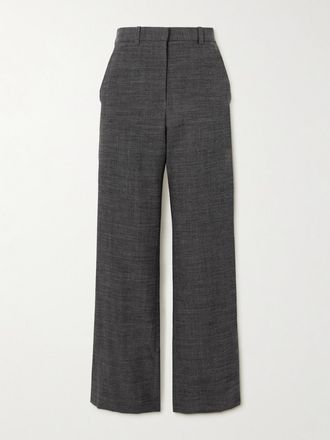 The Row Pantalon Droit En Laine Gandal - Gris