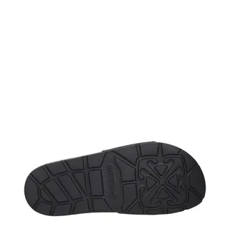 Off-white Rubber Slide Slider - Black