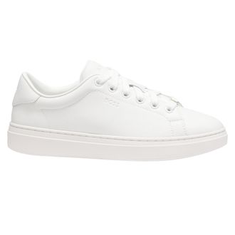 HUGO BOSS Kieran Sneaker f&uuml;r Damen, Leder, flach geformter Absatz (Wei&szlig;)