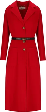 Elisabetta Franchi MANTEAU AVEC CEINTURE ROUGE ELISABETTA FRANCHI