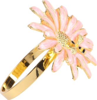 Garneck G&auml;nsebl&uuml;mchen Serviettenringe aus Legierung Bienenf&ouml;rmige Serviettenschnallen in Rosa f&uuml;r Bankett Hochzeit und Party Tischdekoration