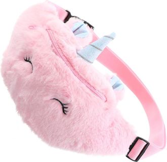SOLUSTRE Pl&uuml;sch Einhorn Bauchtasche H&uuml;fttasche Verstellbar Rosa Cartoon Brusttasche Umh&auml;ngetasche
