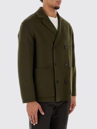 Ferragamo Zweireihiger Blazer aus Schurwolle und Kaschmir mit aufgesetzten Taschen