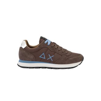 Sun 68 Sneakers aus Nylon und Wildleder mit gesticktem Logo - - Shoes - Herren - Braun - 46 EU