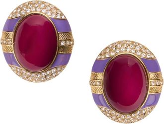 Roberto Cavalli Boucles doreilles statement - Femme - Accessoires - Rouge - Taille: ONE Size