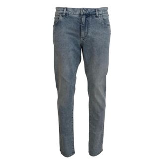 Dolce & Gabbana Homme, Jeans, Bleu, Taille: 3XL Pantalon en Denim Slim-Fit &Eacute;l&eacute;gant Bleu Clair