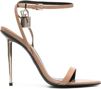 Tom Ford Femme, Chaussures, Brun, Taille: 38 EU Sandale Nue Pointue Padlock