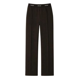Calvin Klein Jeans Pantalon de jogging &agrave; taille logo - Femme - Pantalons - Brun - Taille: 40 FR