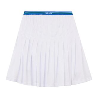 GCDS Faltenrock Kurz - - Skirts - Damen - Wei&szlig; - M