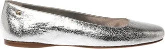 Baldinini Femme, Chaussures, Gris, Taille: 38 1/2 EU Ballerine en nappa lamin&eacute; craquel&eacute;