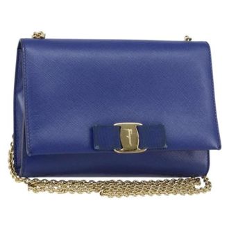 Ferragamo Pre-owned Leder Schultertasche - - Pre-owned - Damen - Blau - ONE SIZE