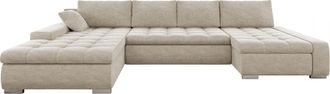 Mirjan24 Ecksofa Caro, Elegante U-Form Couch, Eckcouch mit Bettkasten und Schlaffunktion, Polsterecke, Couchgarnitur, Bettsofa f&uuml;r Wohnzimmer Wohnlandschaft (N