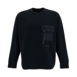 And Wander T-shirt &agrave; manches longues Waffle - Homme - Sweatshirts et sweats &agrave; capuche - Noir - Taille: L