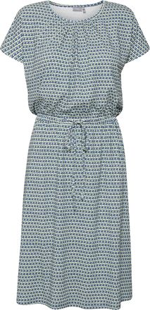 Fransa FRFEDOT 5 Dress Damen Freizeitkleid Kleid mit Rundhals-Ausschnitt und kurzen Ärmeln, Blumenmuster-Optik, Größe:M, Farbe:Graphic - Infinity Mix (201196