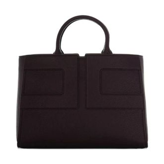 Elisabetta Franchi Femme, Sacs, Brun, Taille: ONE Size Sac cabas en cuir textur&eacute;