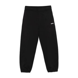 Msgm Msgm, Homme, Pantalons, Noir, Taille: L Pantalon de survêtement en coton de couleur unie