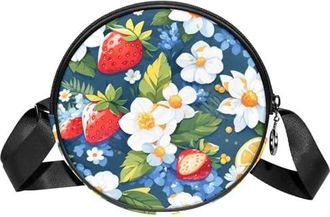 Generic Sac &agrave; bandouli&egrave;re rond pour femme, petit sac &agrave; bandouli&egrave;re avec fermeture &eacute;clair, bretelles r&eacute;glables, style d&eacute;contract&eacute;, pour femmes et filles