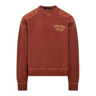 Dsquared2 Sweatshirt mit Rundhalsausschnitt - - Sweatshirts & Hoodies - Herren - Rot - M