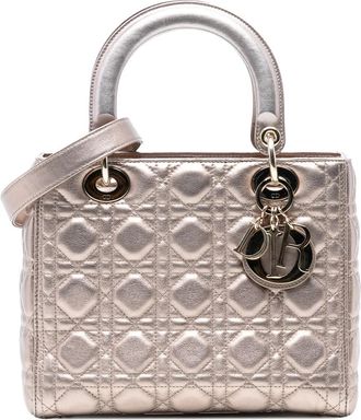 Dior Hobo Bags - Medium Metallic Lambskin Cannage Lady Dior - Gr. unisize - in Gold - für Damen