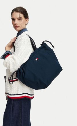 Tommy Jeans Handtasche Tjw Ess Daily Tote AW0AW18771 Dunkelblau