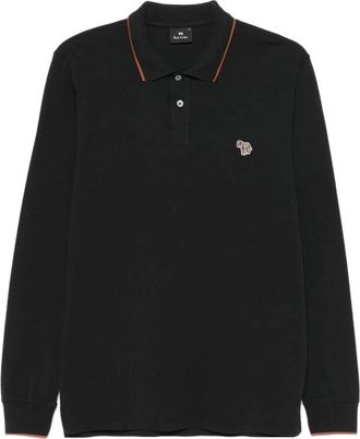 Paul Smith Homme, Tops, Noir, Taille: 2XL Polo College Zebra